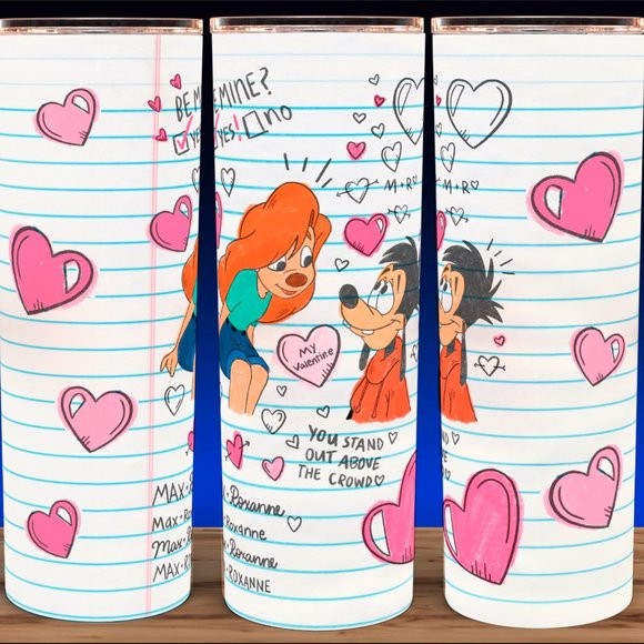 Dining | Goofy Movie Roxanne And Max Sketch Style Cartoon Cup Mug ...